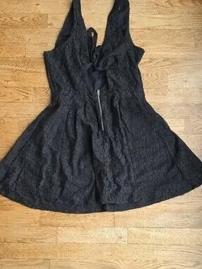 Aeropostale | Dresses | M Aeropostale Black Lace Mini Dress Skater ...